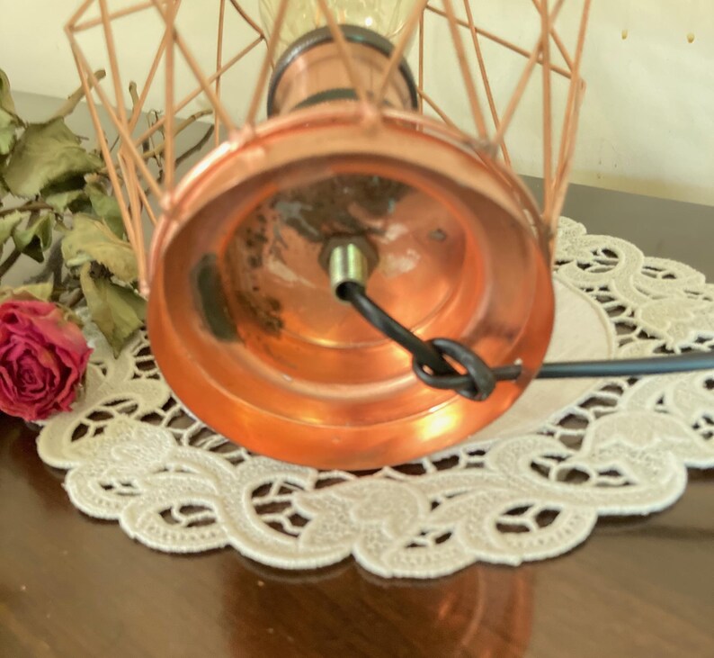 Unique Copper Wire Lamp, Industrial Edison Bulb Lighting - Etsy
