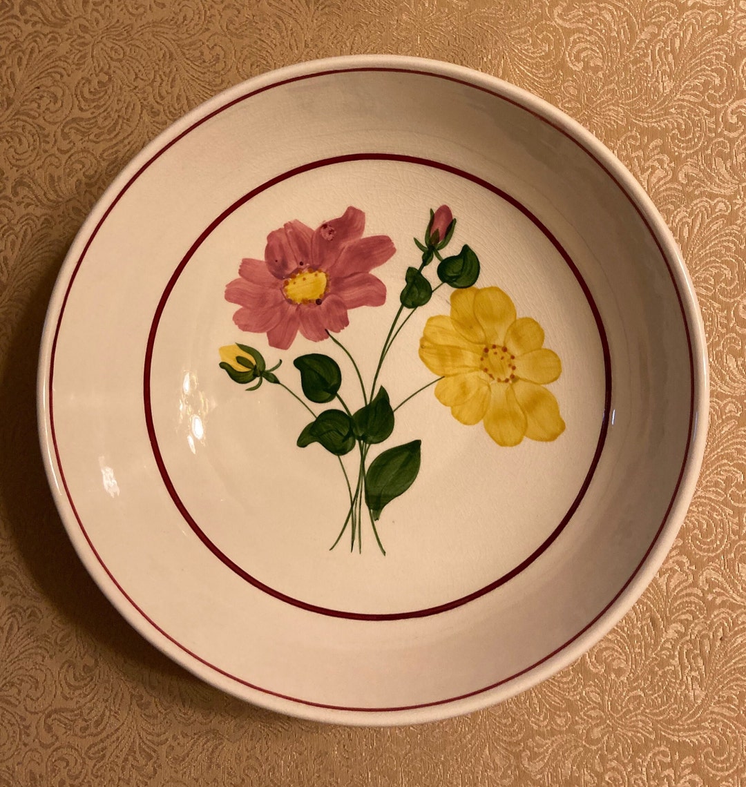 Lovely Vintage Blue Ridge "wrinkled Rose" Candlewick Salad Bowl, 10" - Etsy