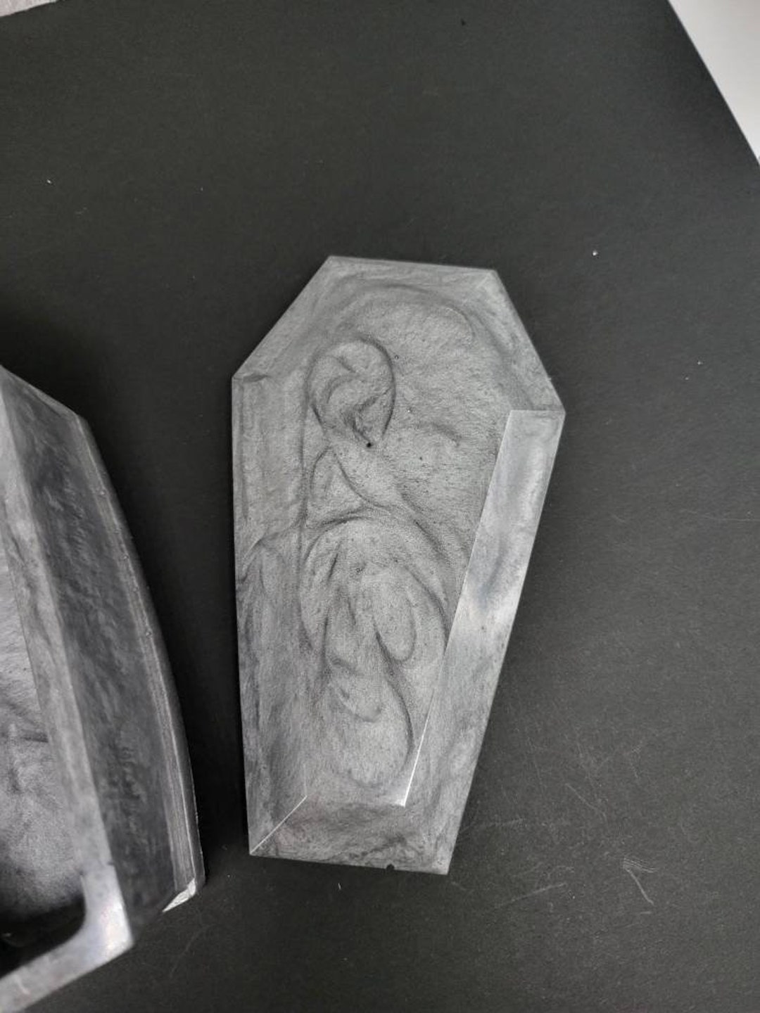 Metallic Gray Coffin Trinket Box - Etsy