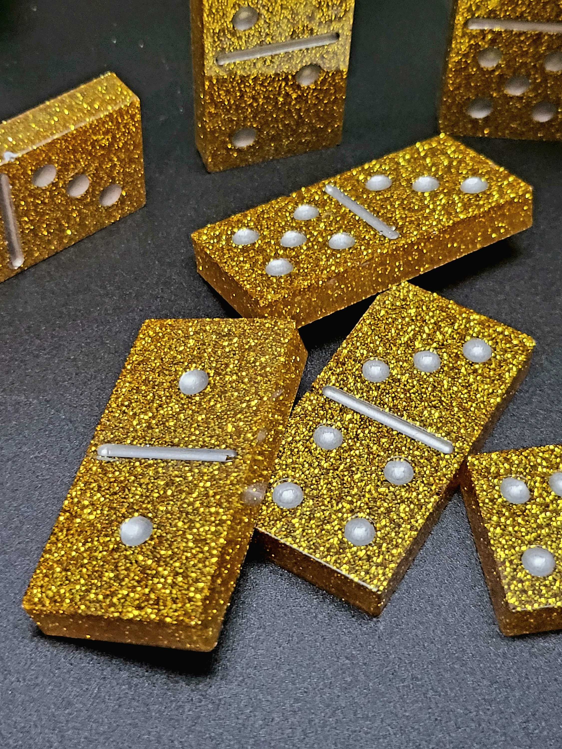 Large Gold Glitter Domino Set - Etsy