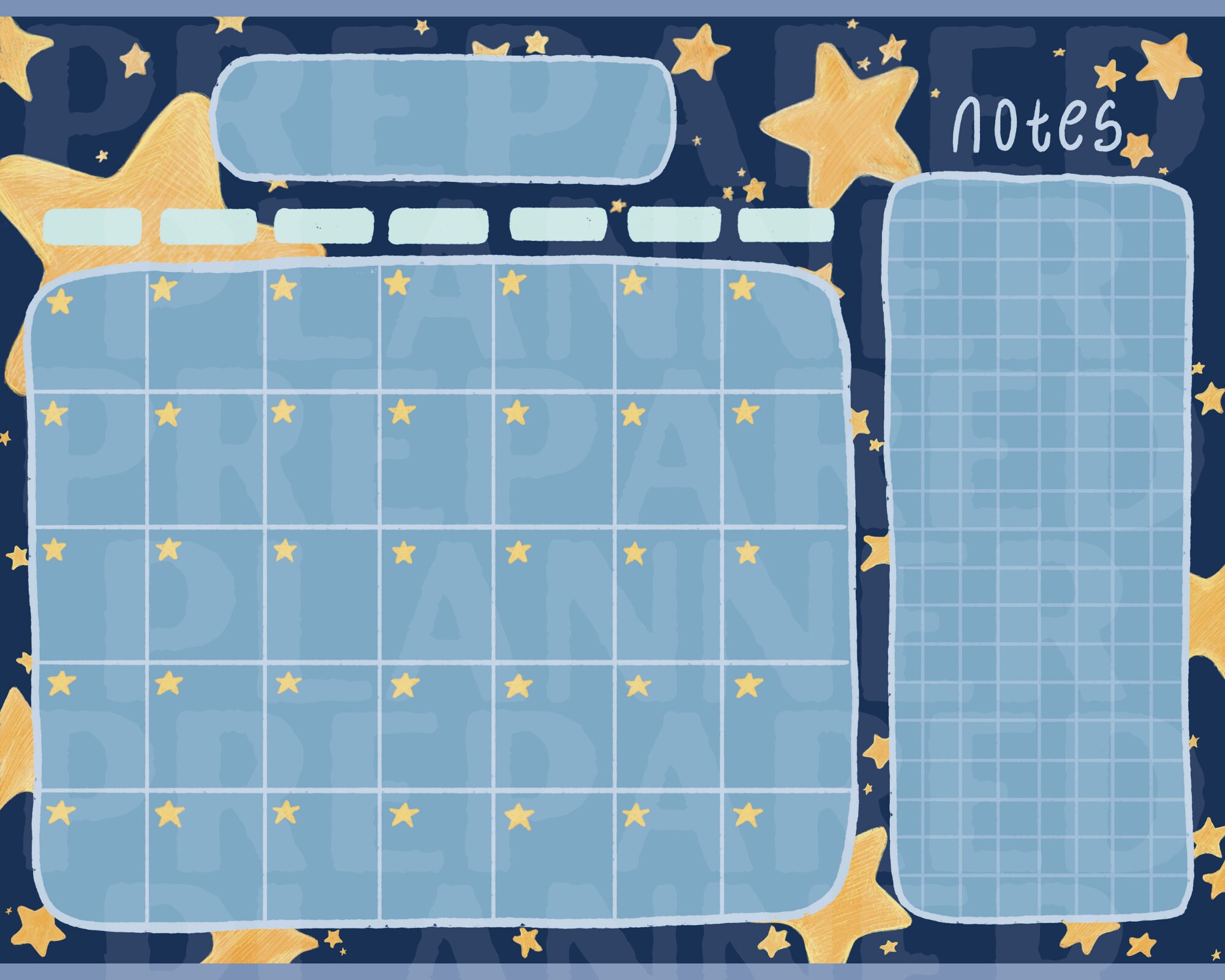 Night Sky Stars Digital Planner, Goodnotes Planner, iPad Planner ...
