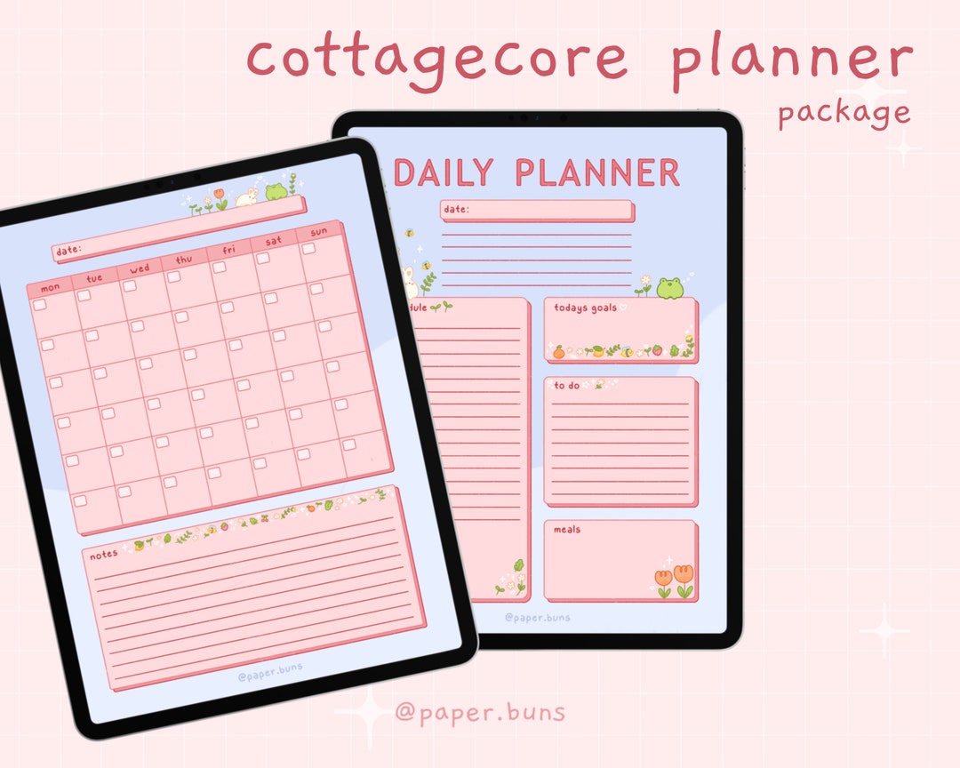 Cottagecore Digital Planner, Goodnotes Planner, iPad Planner Daily ...