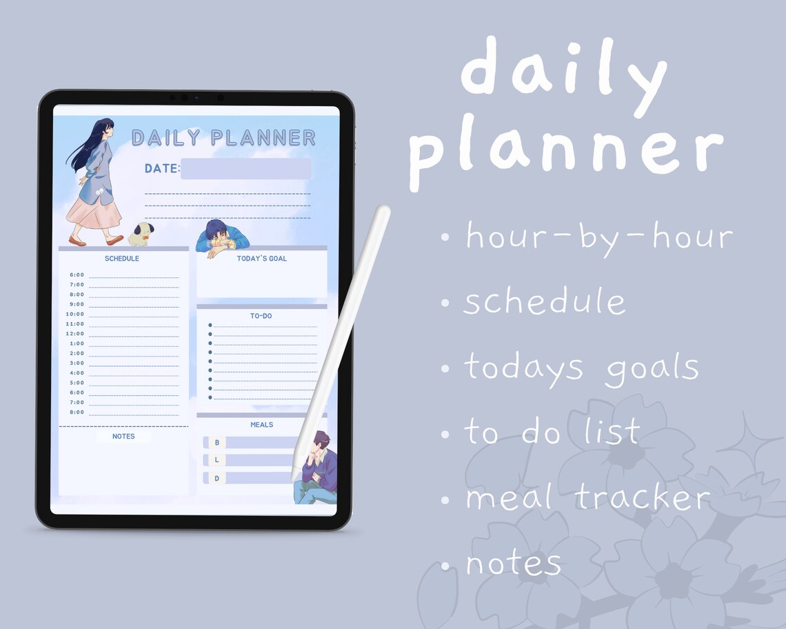 90s Anime Digital Planner, Goodnotes Planner, iPad Planner, Daily ...