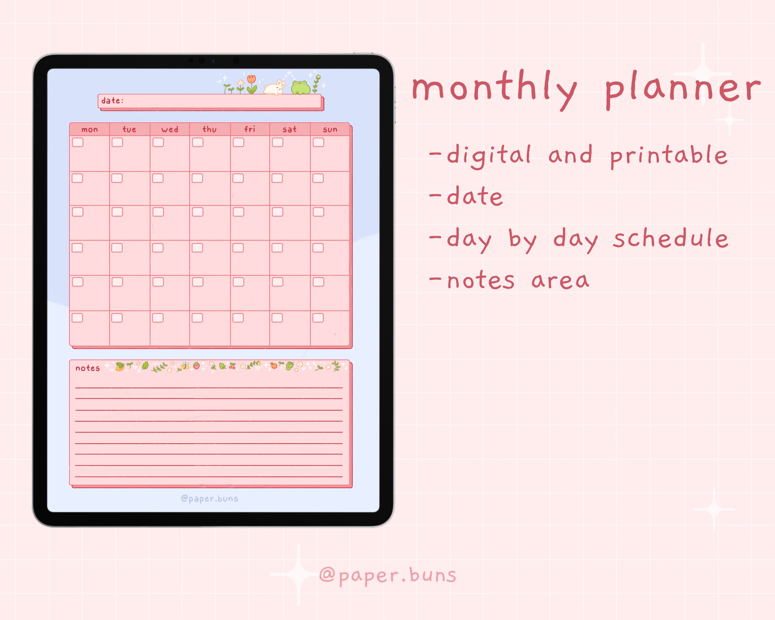 Cottagecore Digital Planner, Goodnotes Planner, iPad Planner Daily ...