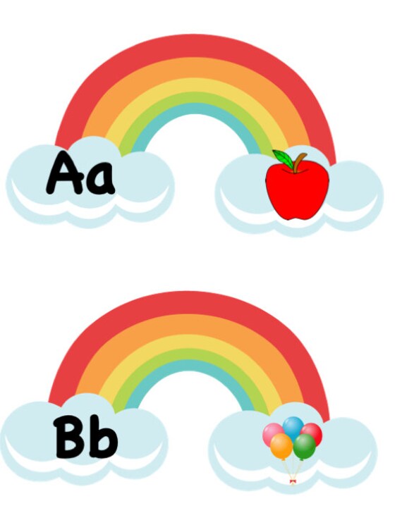 Rainbow Letter Picture Puzzle - Etsy