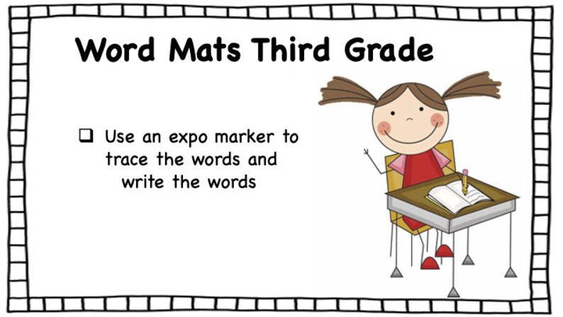 Third Grade Sight Word Trace/write Mats - Etsy