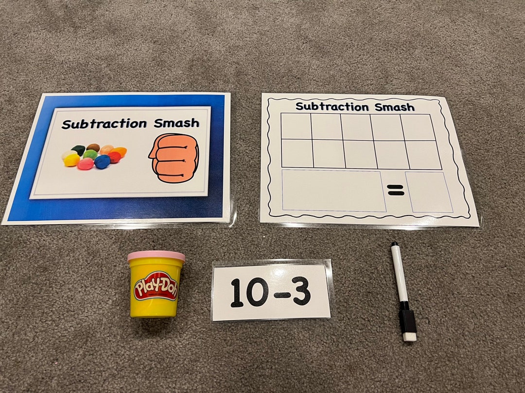Subtraction Smash - Etsy