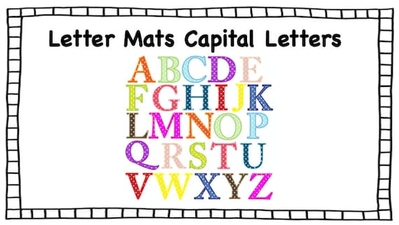 Capital Letter Mats - Etsy