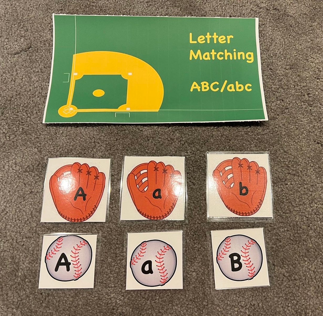 Baseball Letter Match - Etsy
