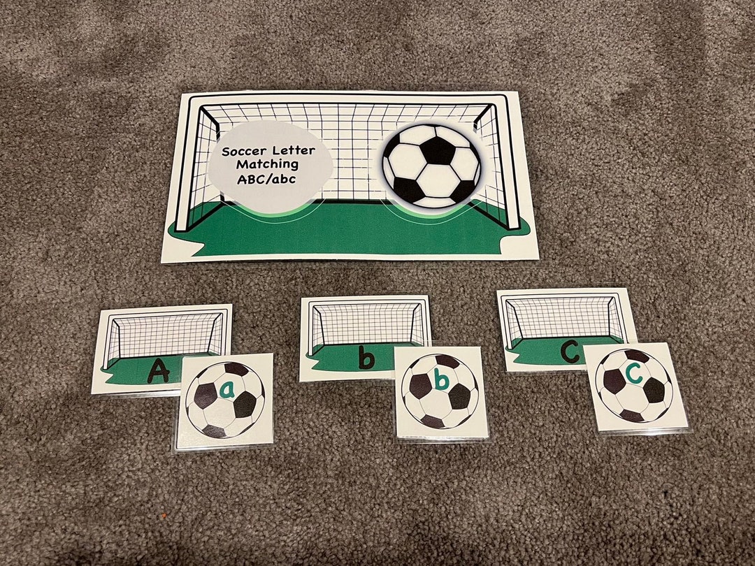 Soccer Letter Match 3 Games Included ( Capital to Capital, Lower Case ...
