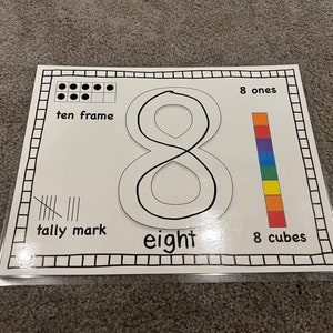 Number Mat 0 to 20 - Etsy