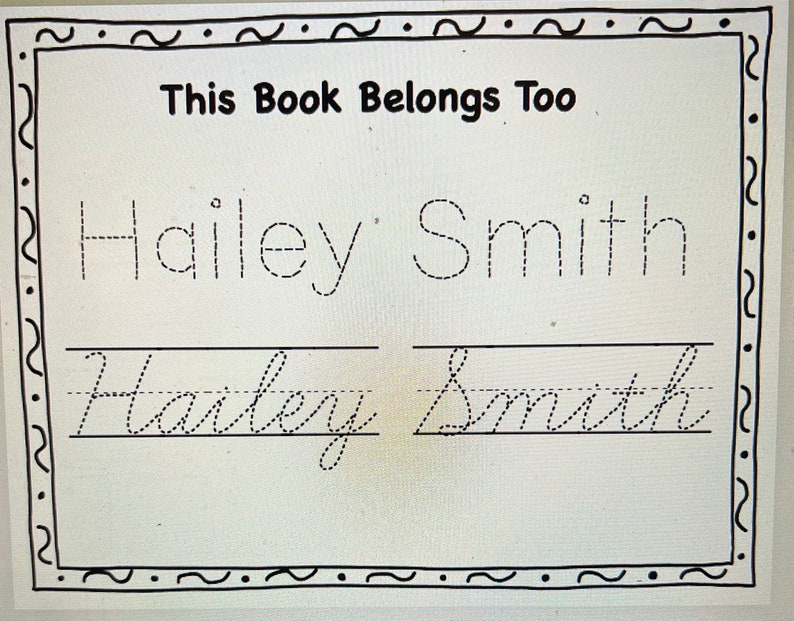 Cursive/print Tracing Binder - Etsy