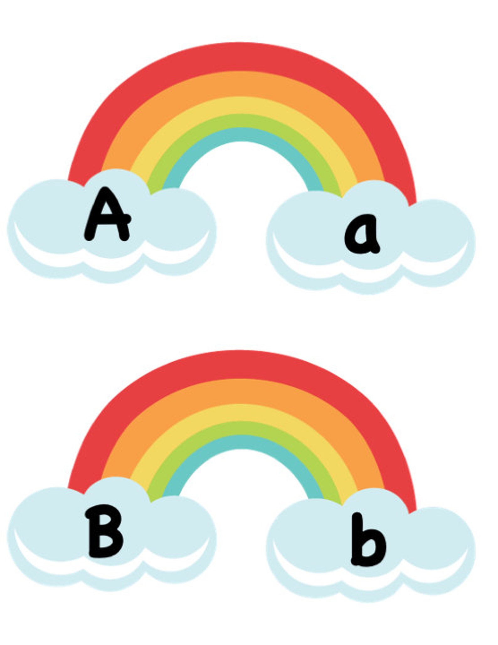 Rainbow Letter Puzzles 3 Games Included ( Capital to Capital, Lower ...