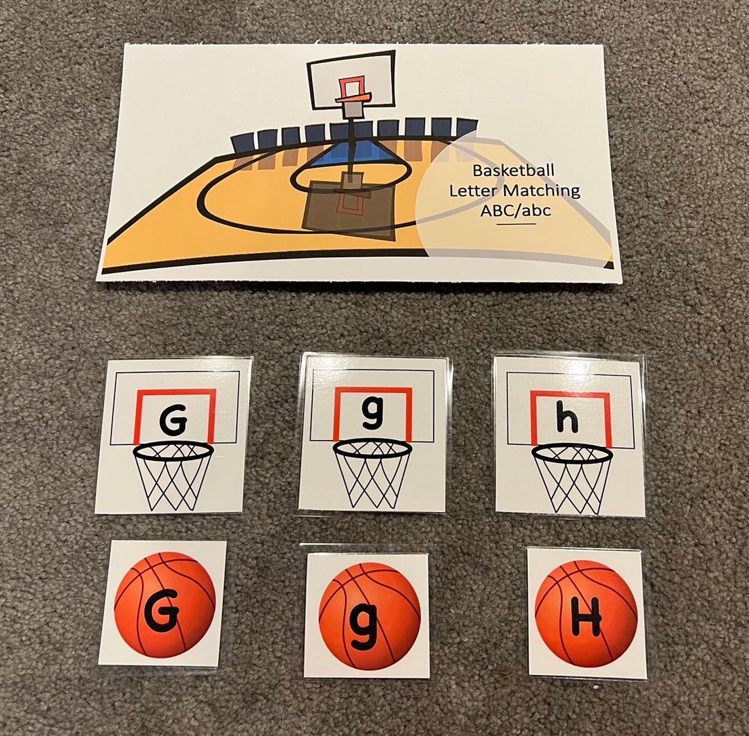 Basketball Letter Match 3 Games Included ( Capital to Capital, Lower ...