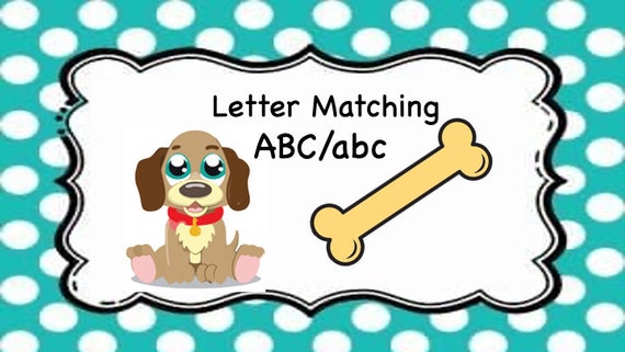 Letter Matching Dog and Bone 3 Games Included Capital to - Etsy