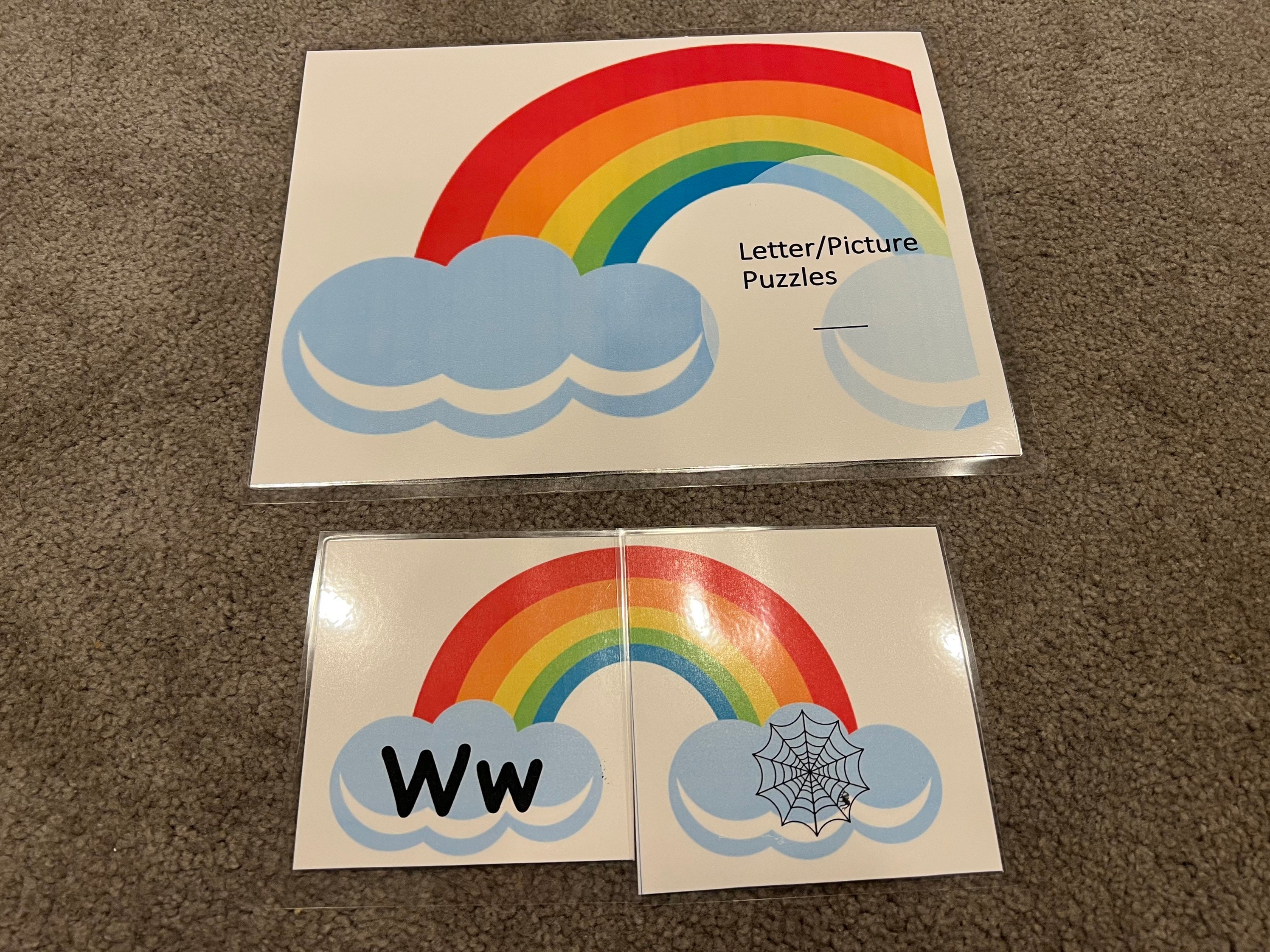 Rainbow Letter Picture Puzzle - Etsy