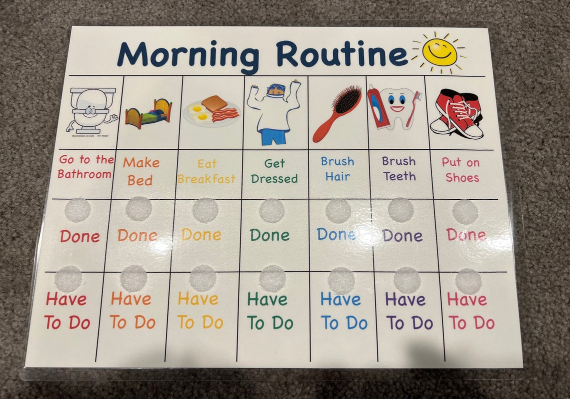 Morning and Bed Time Routine - Etsy