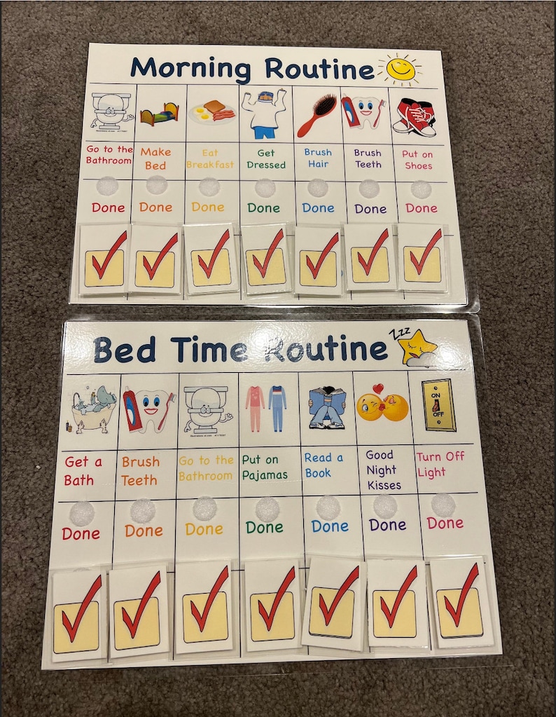 Editable Copy of Morning and Bed Time Routines (you Download File and ...