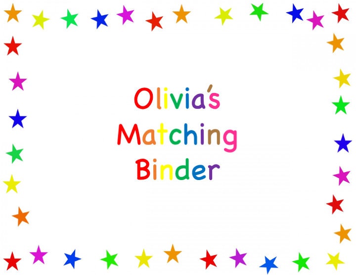Velcro Matching Binder school Readiness Just Matching No - Etsy