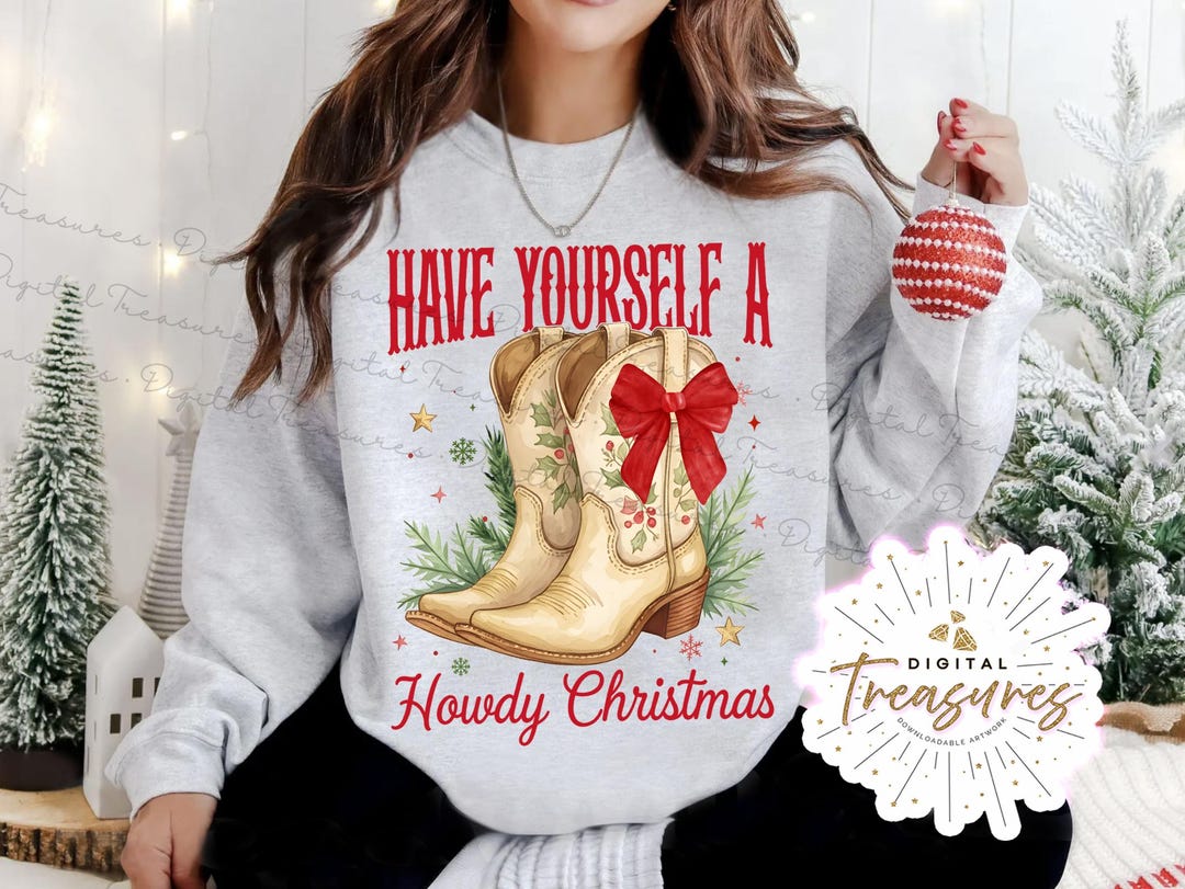 Howdy Christmas Clipart PNG Design for Sublimation Projects Christmas ...