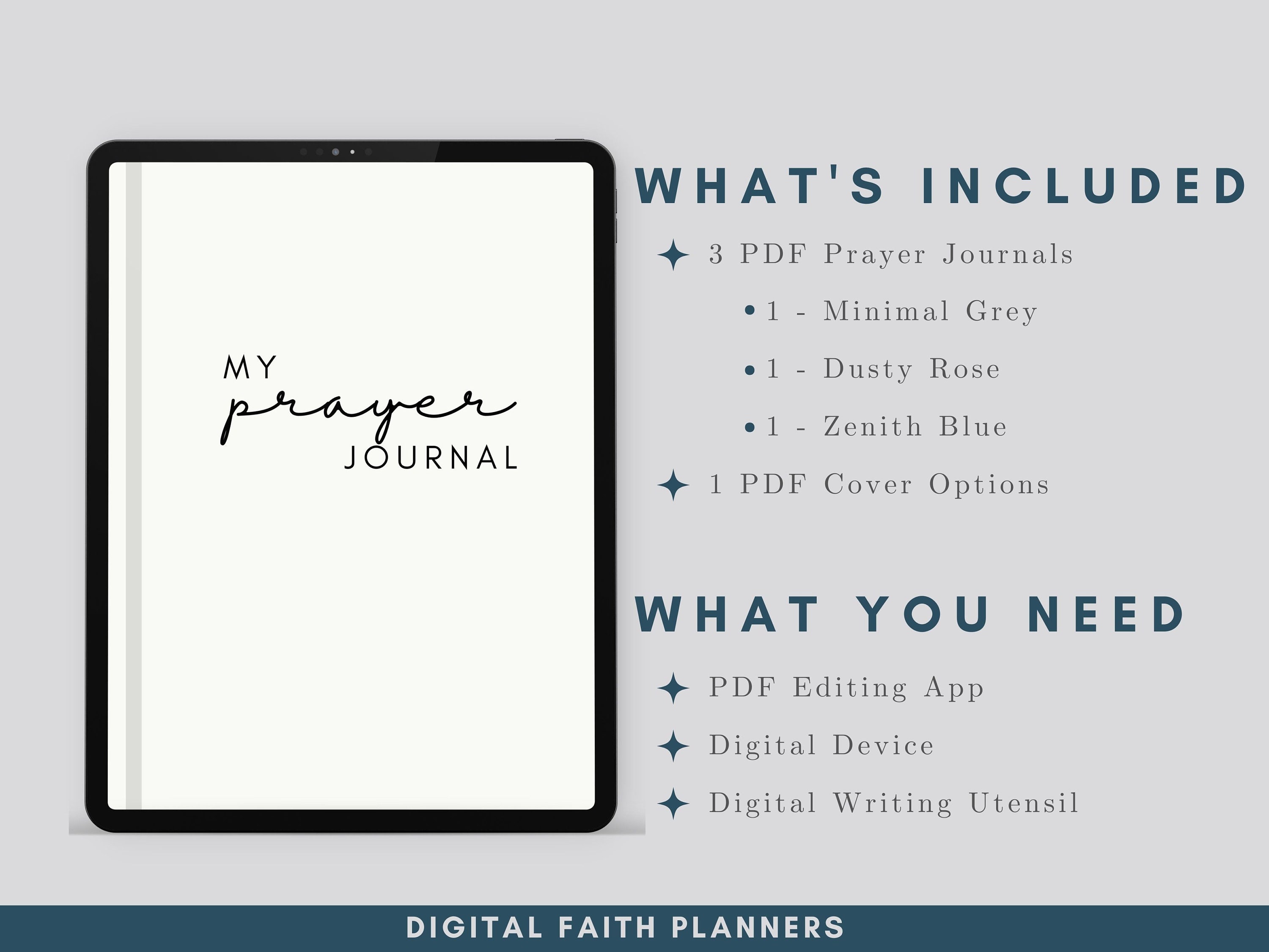 Digital Prayer Journal Faith Journal Instant Download - Etsy