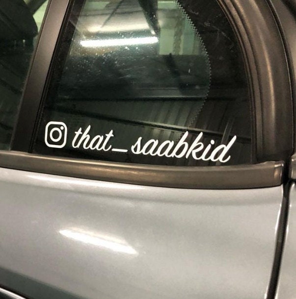 Custom Instagram Name Tag Vinyl Sticker Decal - Etsy