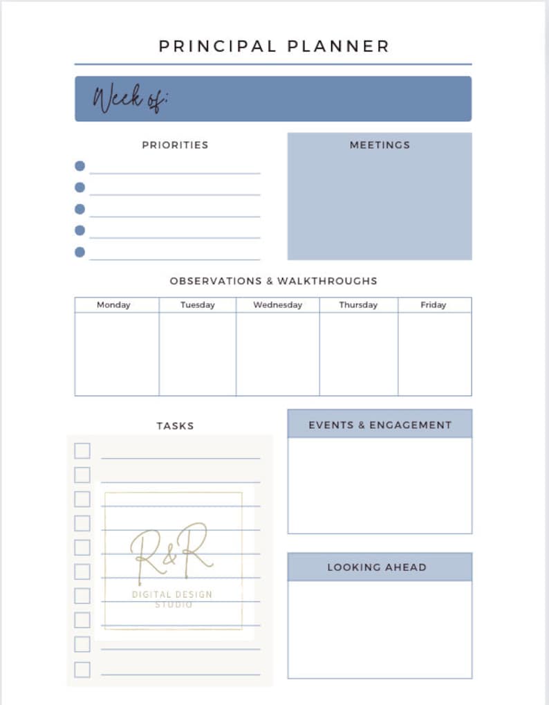 Digital Principal Planner - Etsy