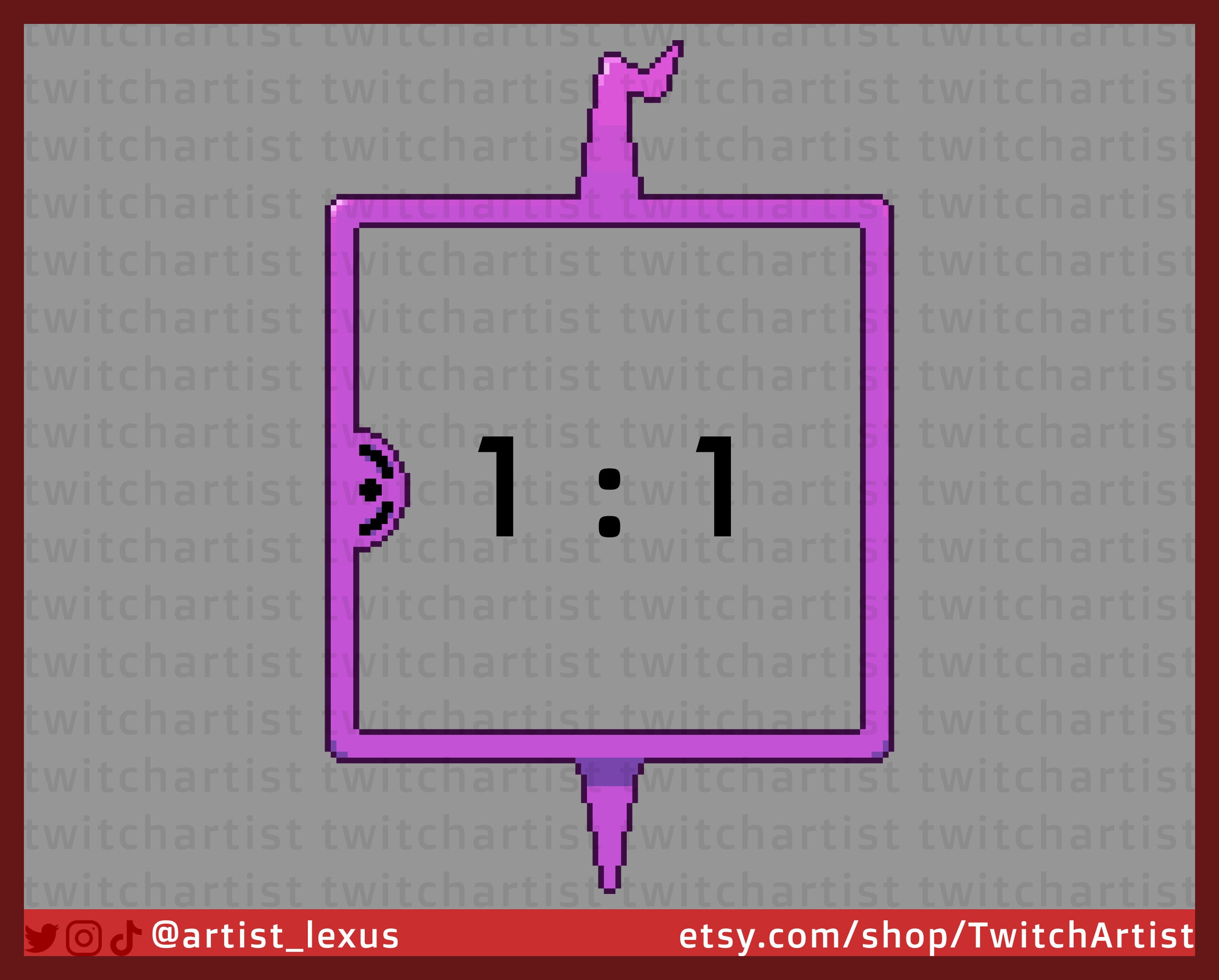 Purple Rotom Webcam Overlay Pixel Twitch Subscribers Game Overlays ...