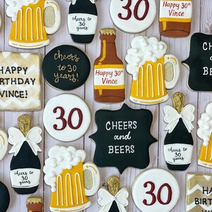 Cheers to 30 Years Cookies - Etsy