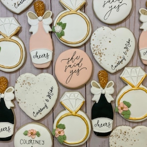 She Said Yes - Engagement Cookies - Etsy