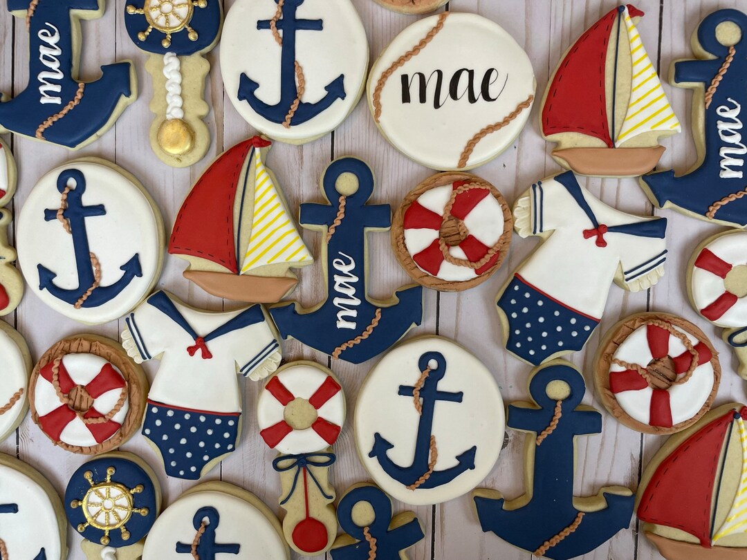 Nautical Themed Cookies Party Favor - Modify for Your Event (birthday ...