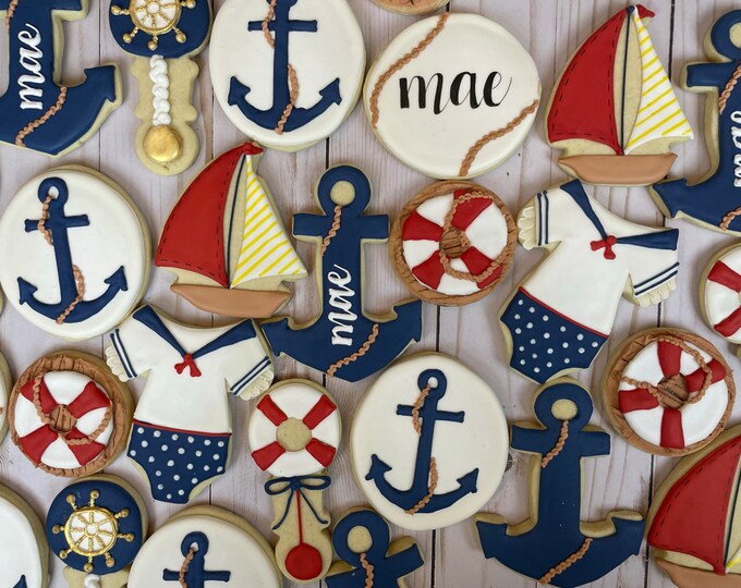Nautical Themed Cookies Party Favor - Modify for Your Event (birthday ...