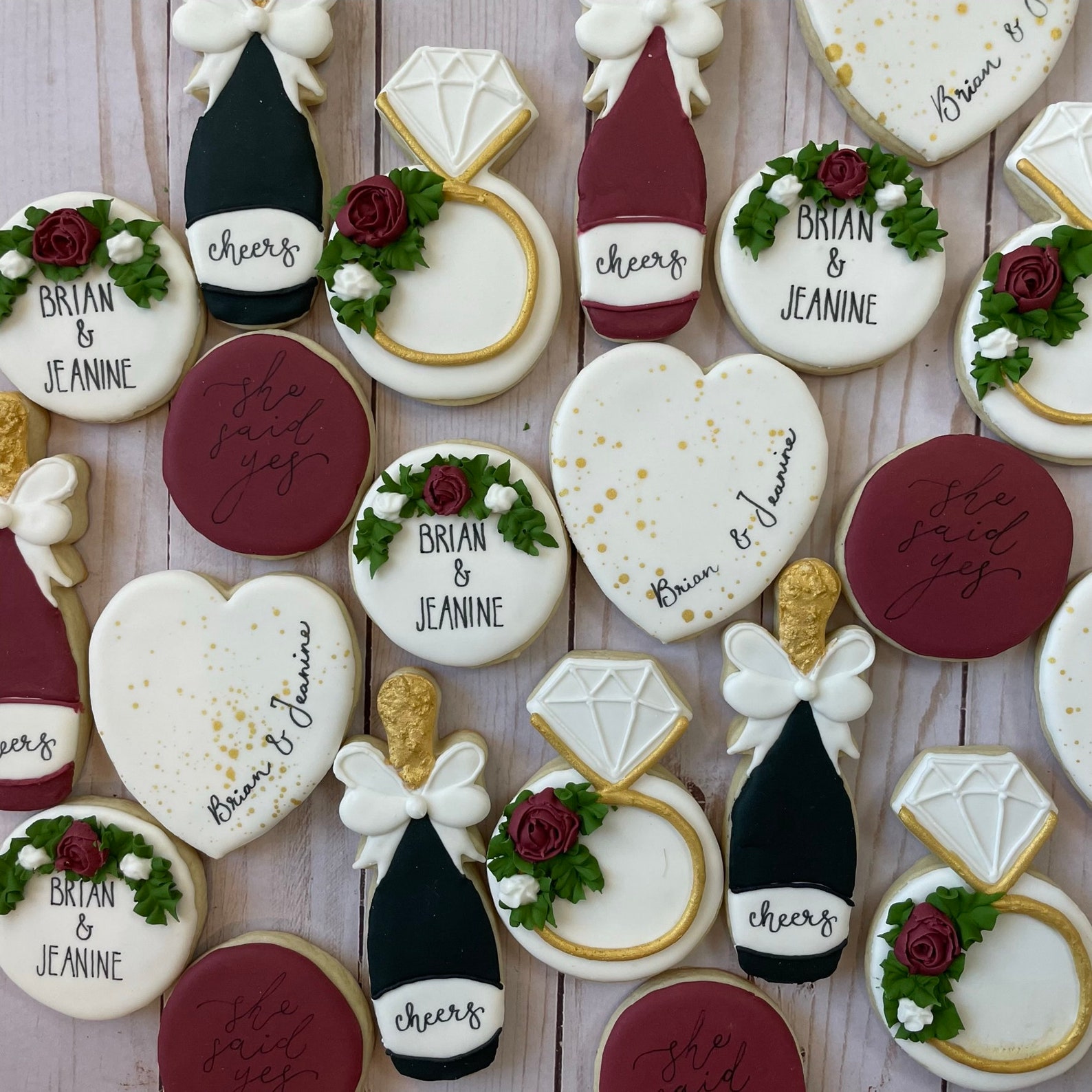 She Said Yes Engagement Cookies - Etsy