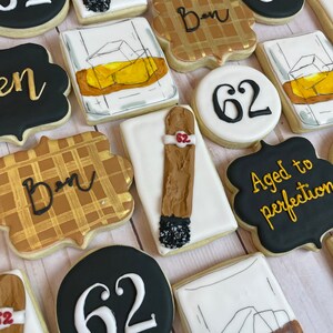 Aged to Perfection Whiskey and Cigar Cookie Set - Etsy