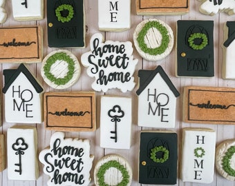 Home Sweet Home Cookies Welcome Home Gift House Party Cookies First ...