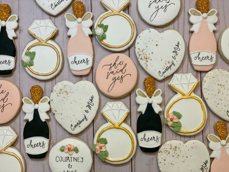 She Said Yes Engagement Cookies - Etsy She Said Yes Engagement Cookies - Etsy