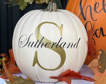 Personalized Pumpkin Fall Decor White Pumpkin Thanksgiving - Etsy