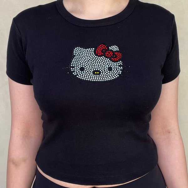 Rhinestone Crop Top - Etsy