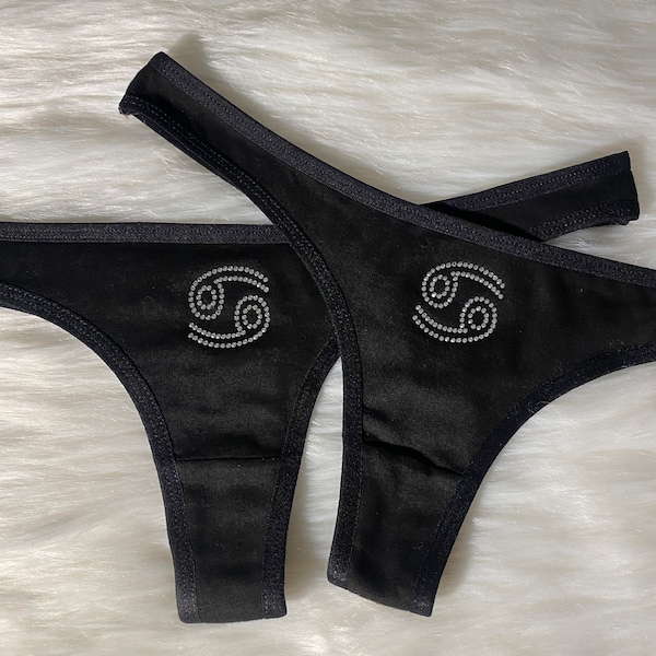 Rhinestone Thongs - Etsy