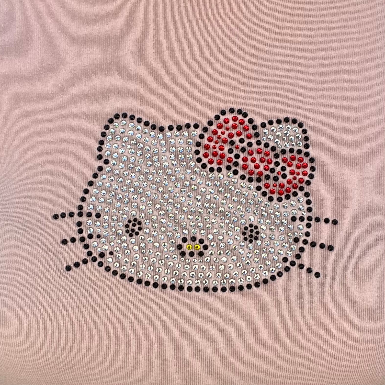 Hello Kitty Rhinestone Long Sleeve Baby Tee, Hello Kitty Birthday Gift ...