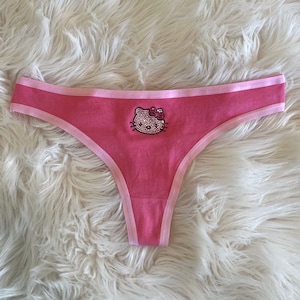 Hello Kitty Rhinestone Thong 3 Pack, Hello Kitty Thong, Cotton Thongs, Hello Kitty Underwear ...
