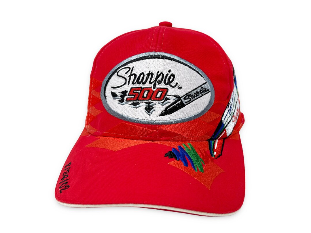 Vintage Sharpie 500 Hat 00s NASCAR Bristol Motor Speedway Strapback Cap ...