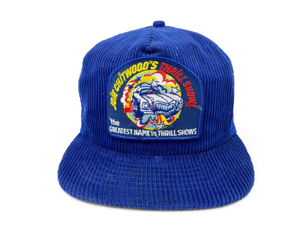 Vintage Joie Chitwood Thrill Show Hat 80s Corduroy Trucker Snapback Cap ...