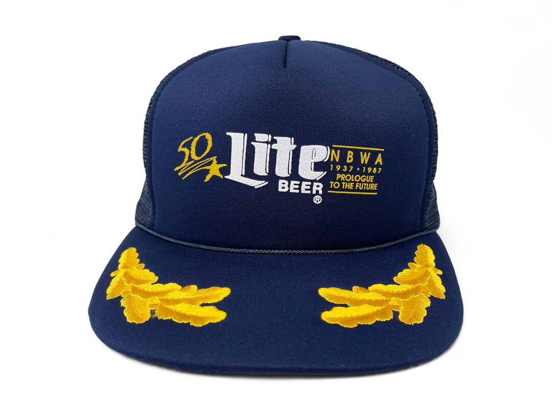 Vintage Miller Lite NBWA Hat 80s Snapback Trucker Cap National Beer ...