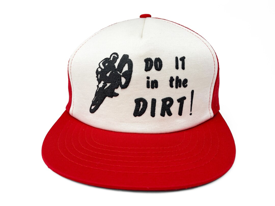 Vintage Motocross Hat 80s 90s Motorcycle Racing Snapback Trucker Cap Do ...