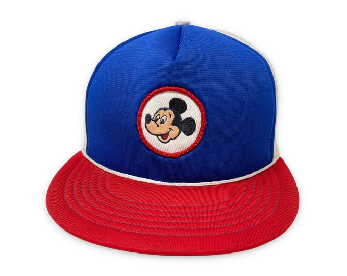 Vintage Mickey Mouse Trucker Hat 80s Snapback Cap Disney Pinwheel ...