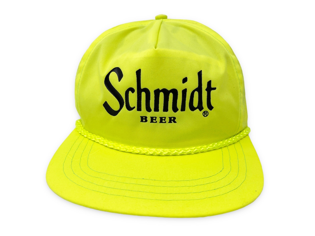 Vintage Schmidt Beer Hat 80s 90s Snapback Cap Neon Yellow H18 - Etsy