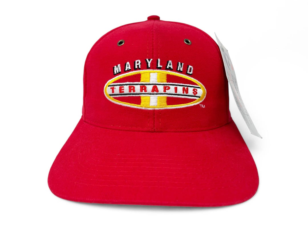 Vintage Maryland Terrapins Hat 90s NCAA University Strapback Cap Sports ...