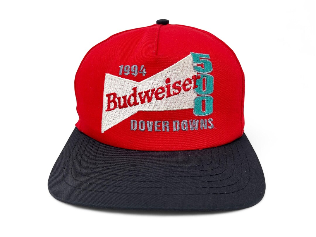 Vintage Budweiser 500 Hat 90s NASCAR Racing 1994 Dover Downs Snapback ...