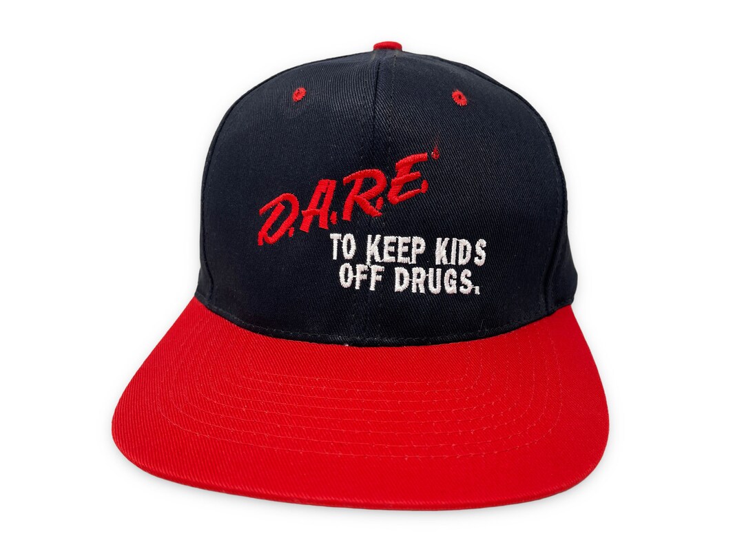 Vintage DARE Hat 90s Snapback Cap Pinstripes Anti-drugs - Etsy